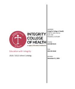 School Catalog - Integrity College of Health